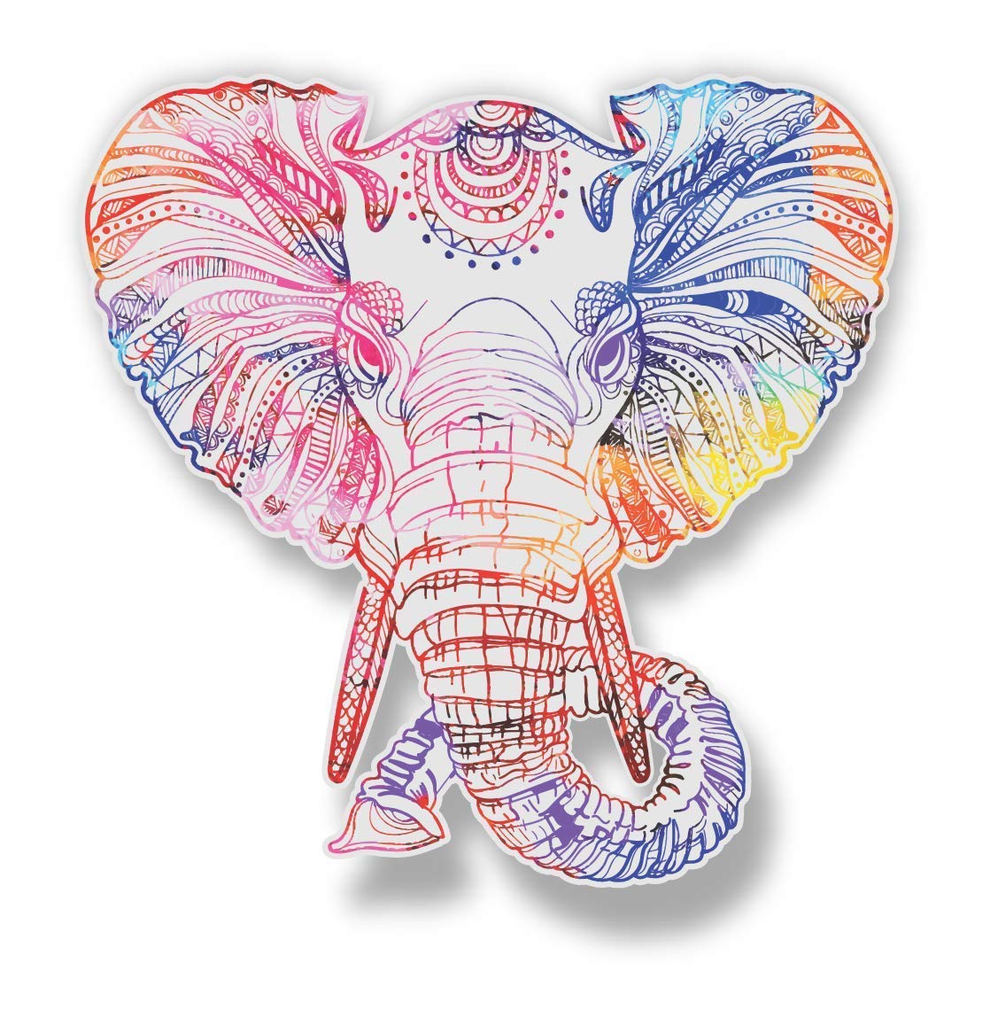 Watercolor Elephant Head