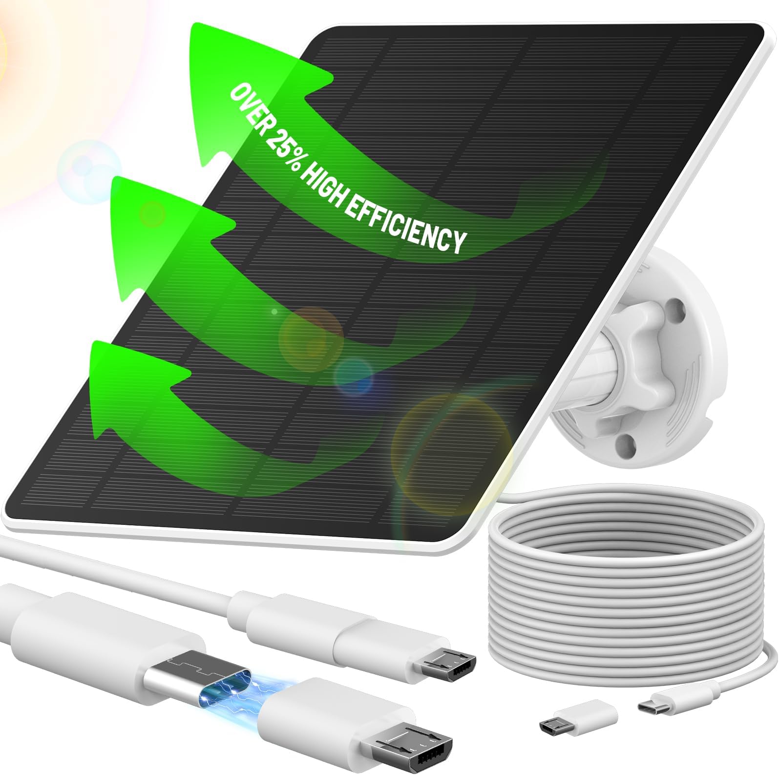 Amazon.com : Solar Panel for Security Camera,5W USB Solar Panel for ...