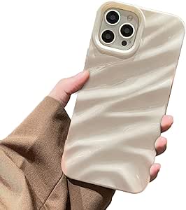 Amazon.com: Sayoaho Designed for iPhone 15 Pro Phone Case for Women, Cute Luxury 3D Wave Shape ...