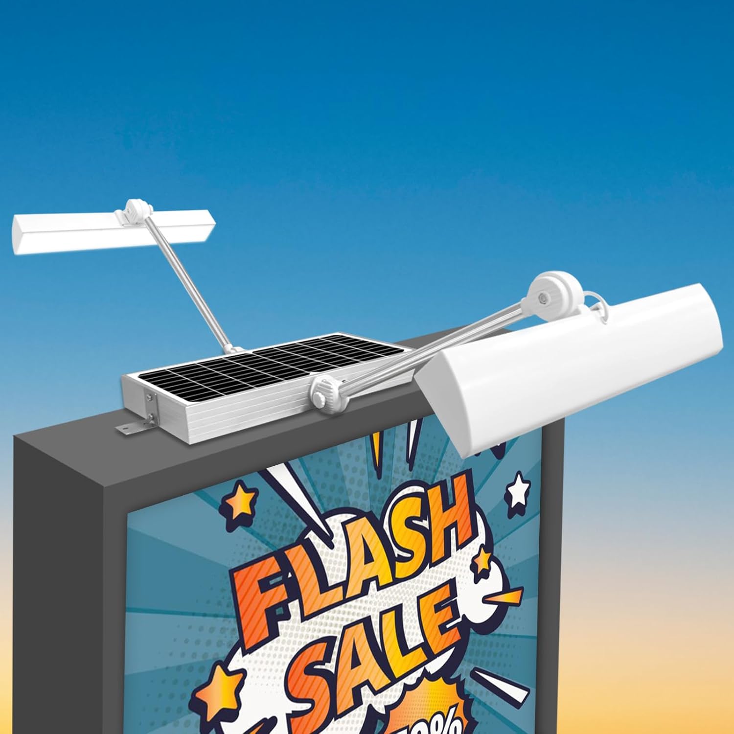 Solar Sign Lights Outdoors, 420Pcs LED 12000mAh Battery, Wireless ...