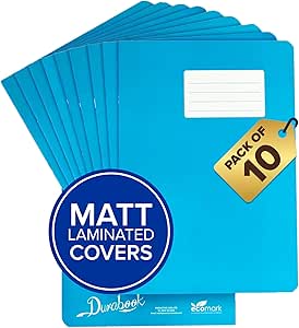 Durabook A4 10mm Squared & Margin Light Blue Exercise Books, Pack of 10 ...