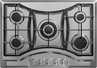 Amazon.com: 30 inch Drop-in Gas Cooktop with 5 Sealed Burners ...