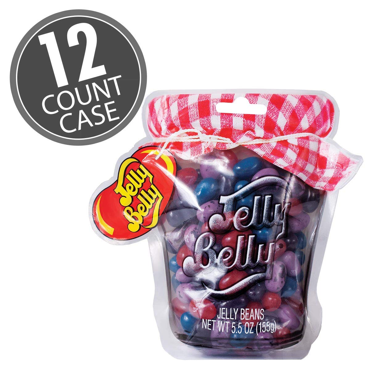 Amazon.com : Jelly Belly Berry Mix Mason Jar 5.5 oz Bag (12 Count Case ...