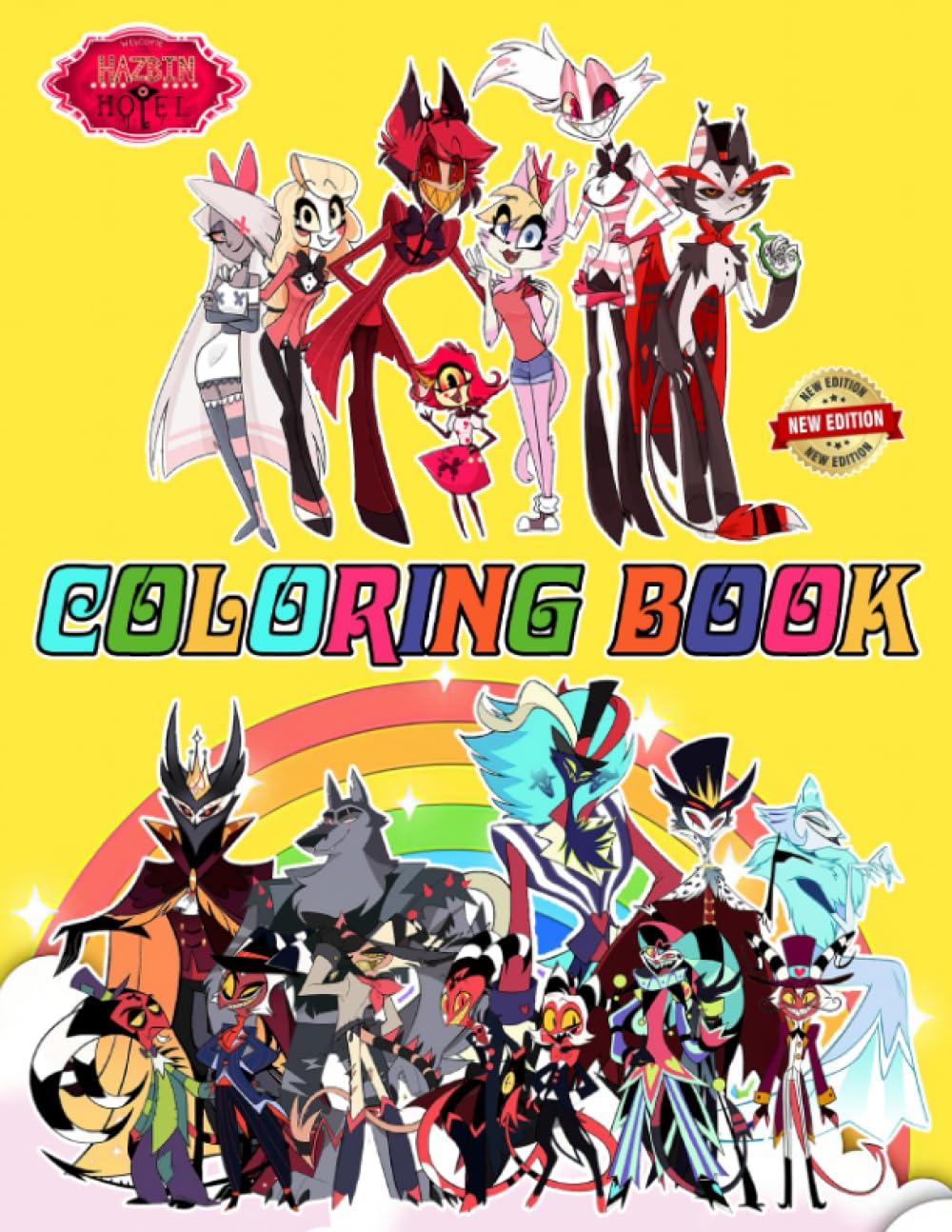 Amazon | Hazbin Hotel Coloring Book Cute Character for Fan Men Teen ...