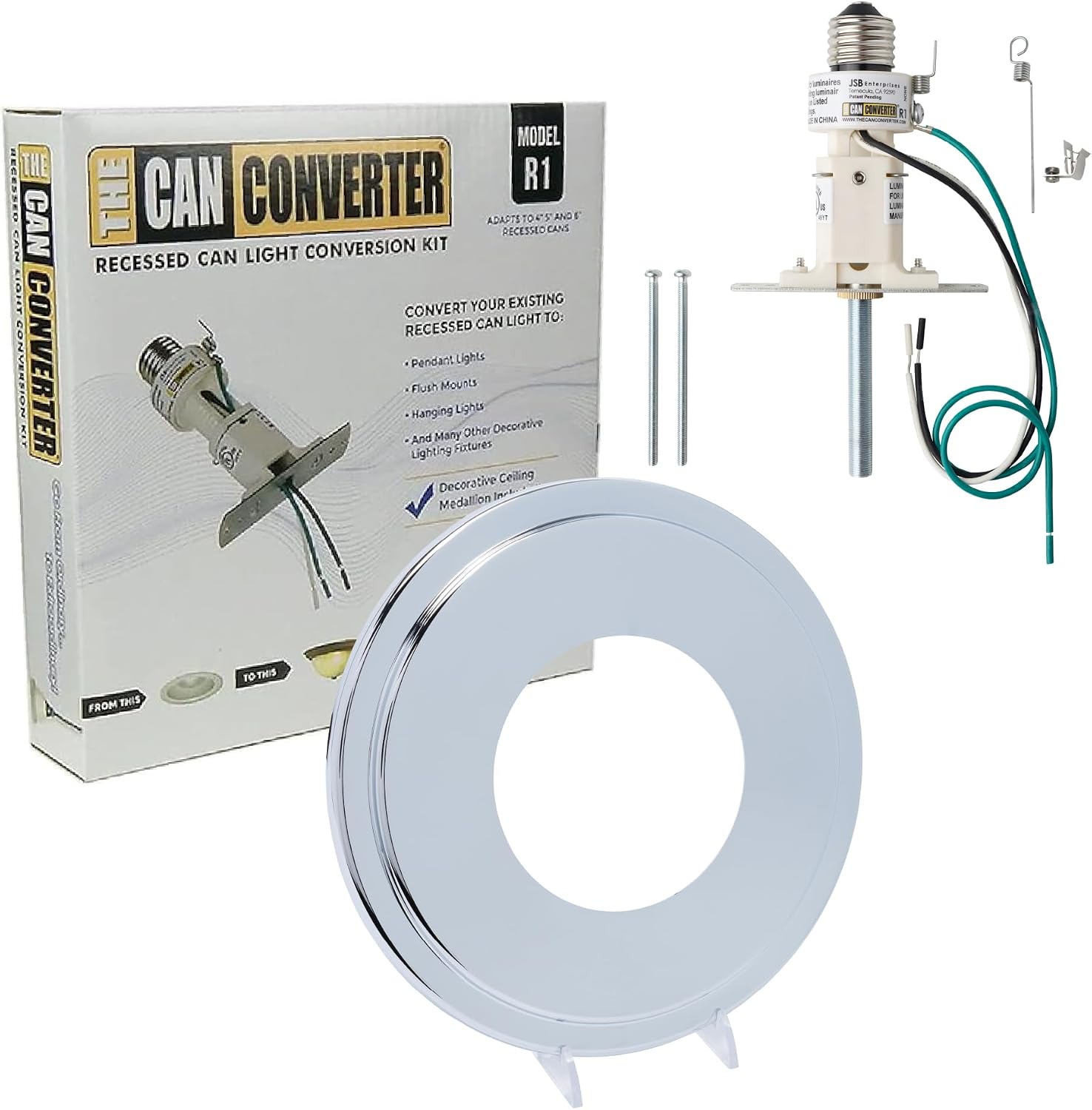 The Can Converter - R1, Recessed Can Light Conversion Kit, for Ceiling ...