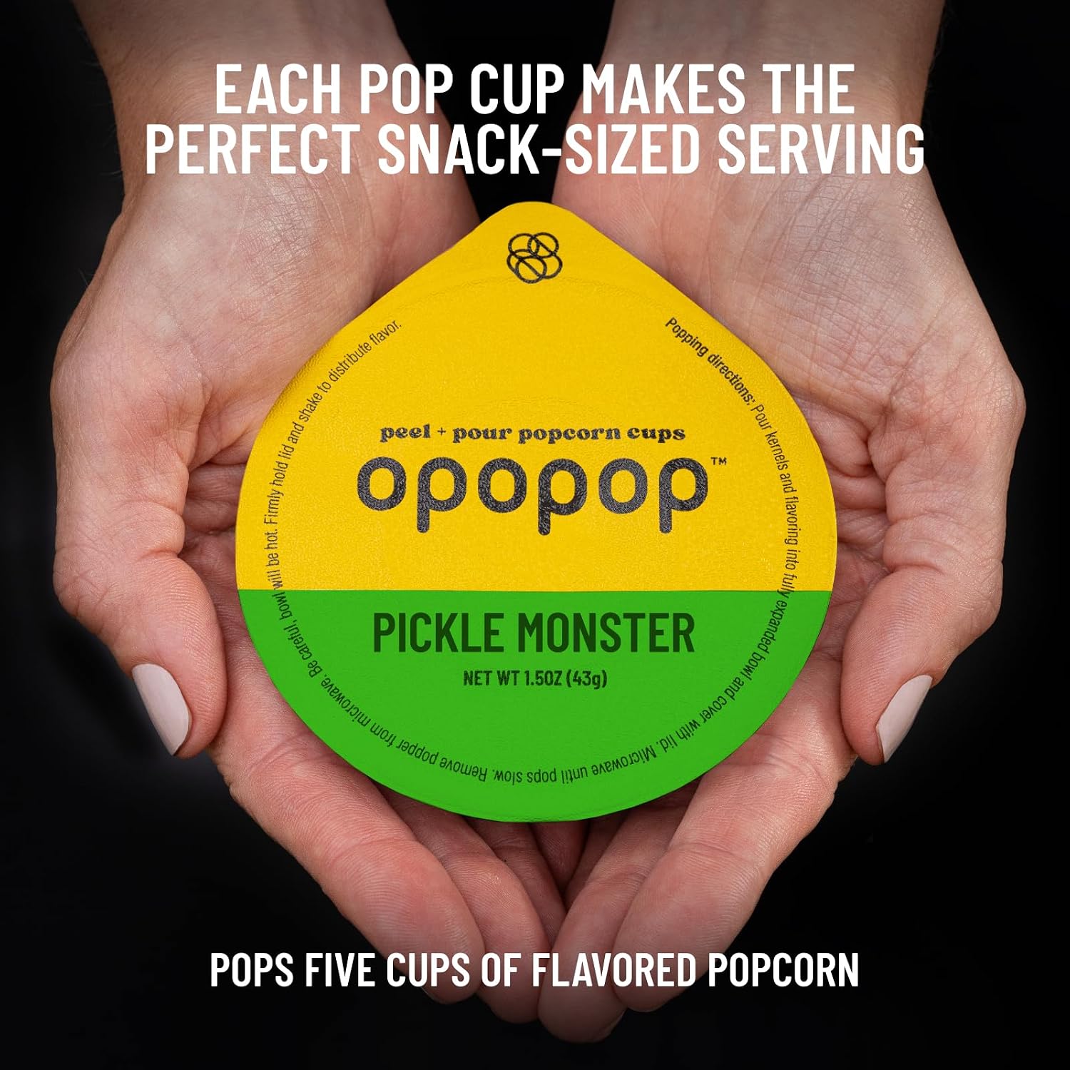 Opopop Palomitas de maíz para microondas – Pop Cups Pickle Monster ...