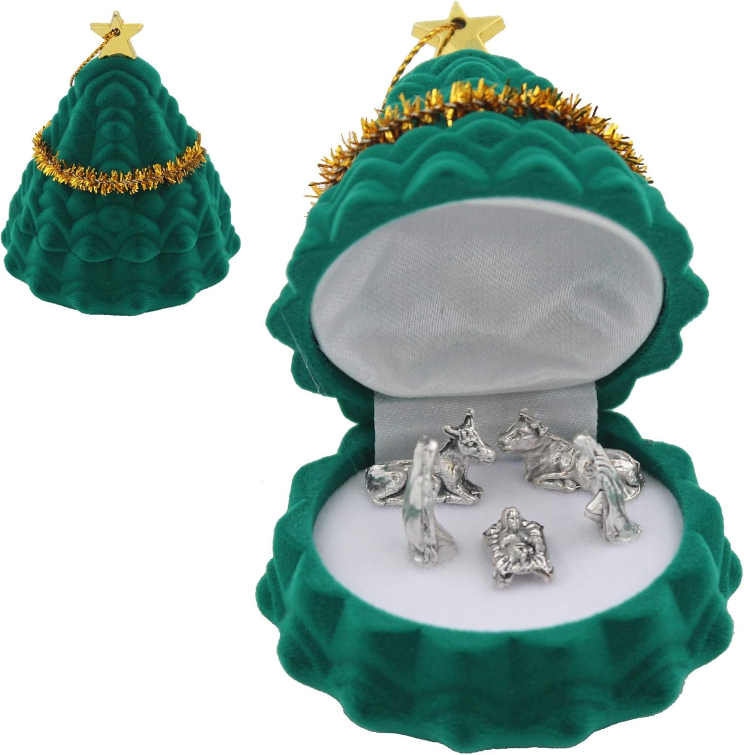 CBC Distributors Christmas Decoration - Mini Metal Figures in Tree Gift ...