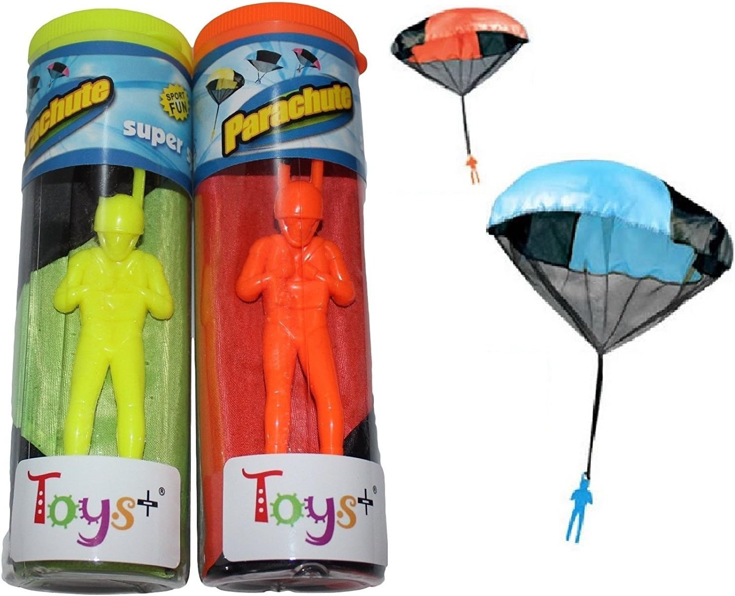 Amazon.com: Toys+ 5 Piece Set Tangle Free Kids Parachute Men for ...