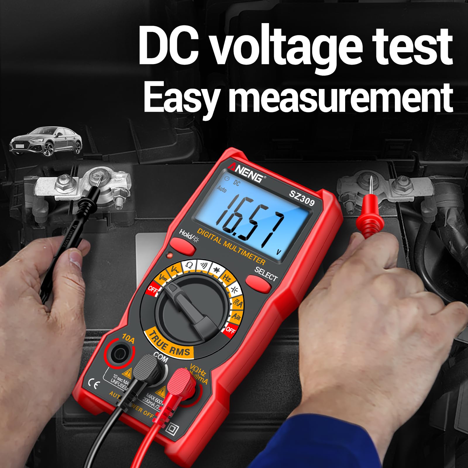 Snapklik.com : Multimeter,SZ309 TRMS Volt Meter,Auto Ranging Voltage ...