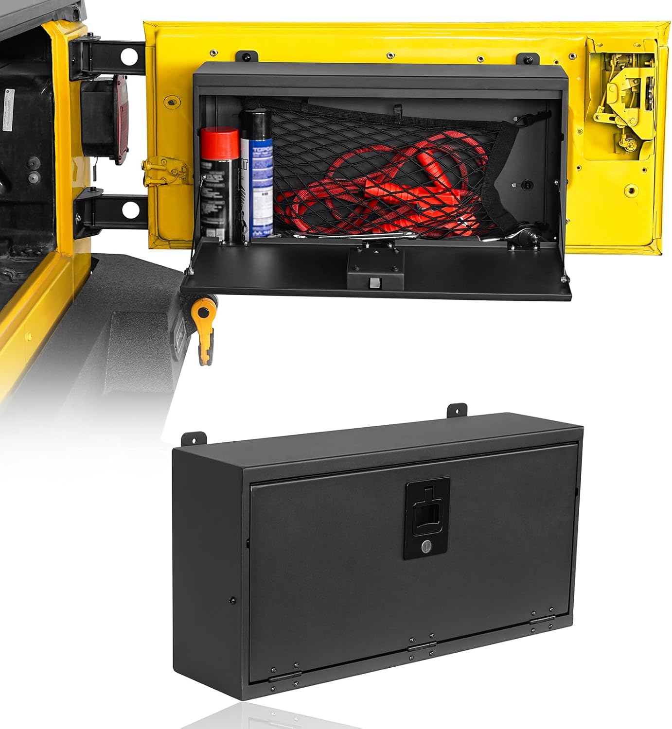 Amazon.com: Hooke Road Wrangler TJ Tailgate Storage Lock Box Table ...