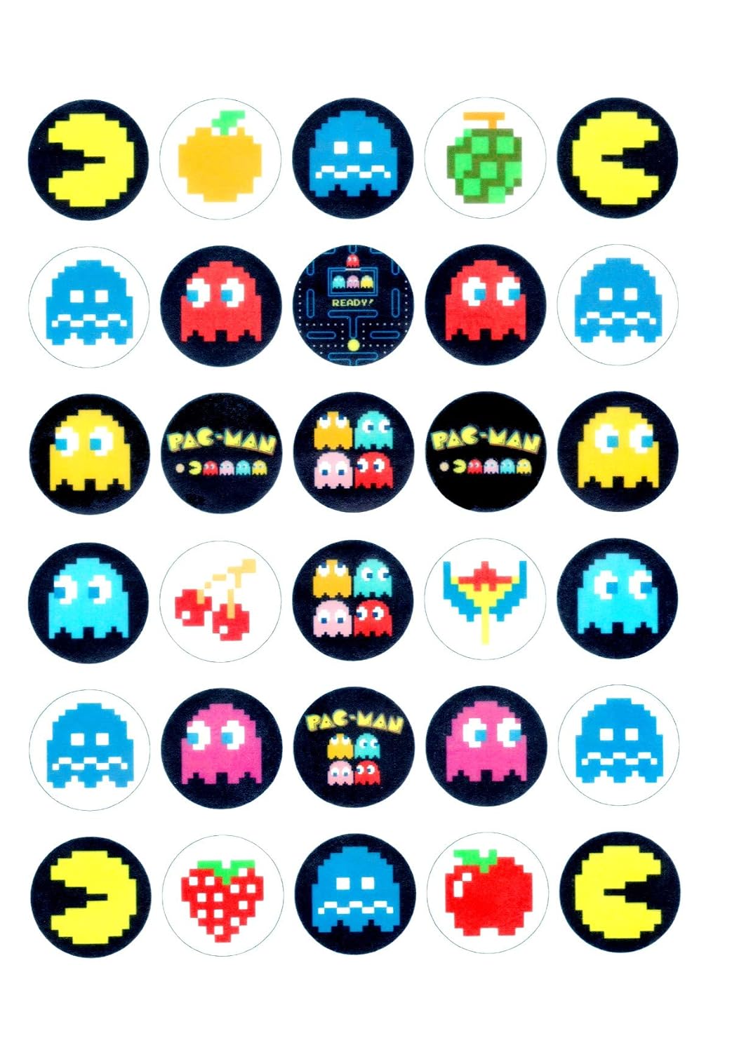 PacMan Themed Cupcake Toppers - Set of 30 Edible Philippines | Ubuy