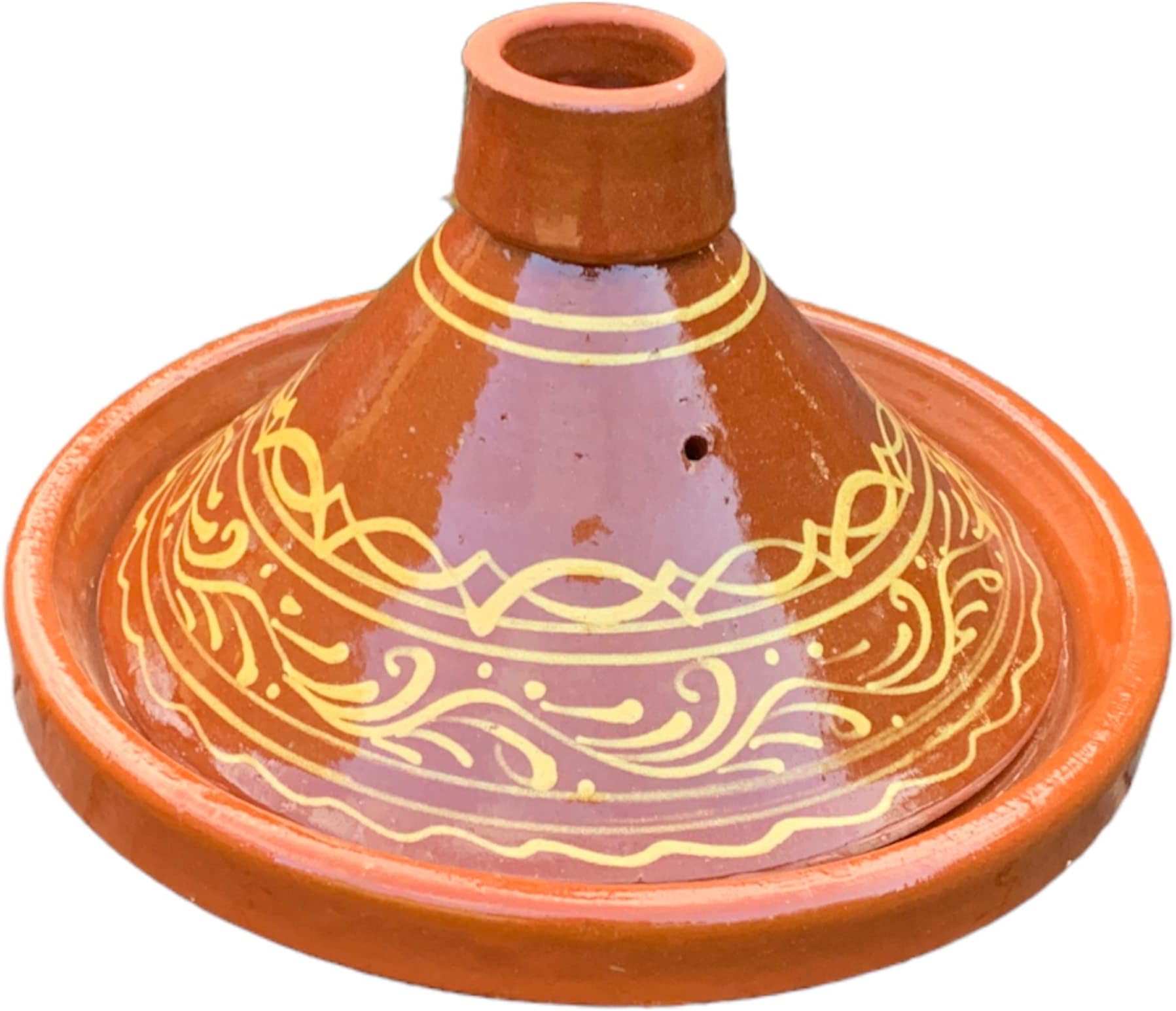 Gamila Moroccan Tagine Large Glazed for 3-4 People Diameter 30 cm ...