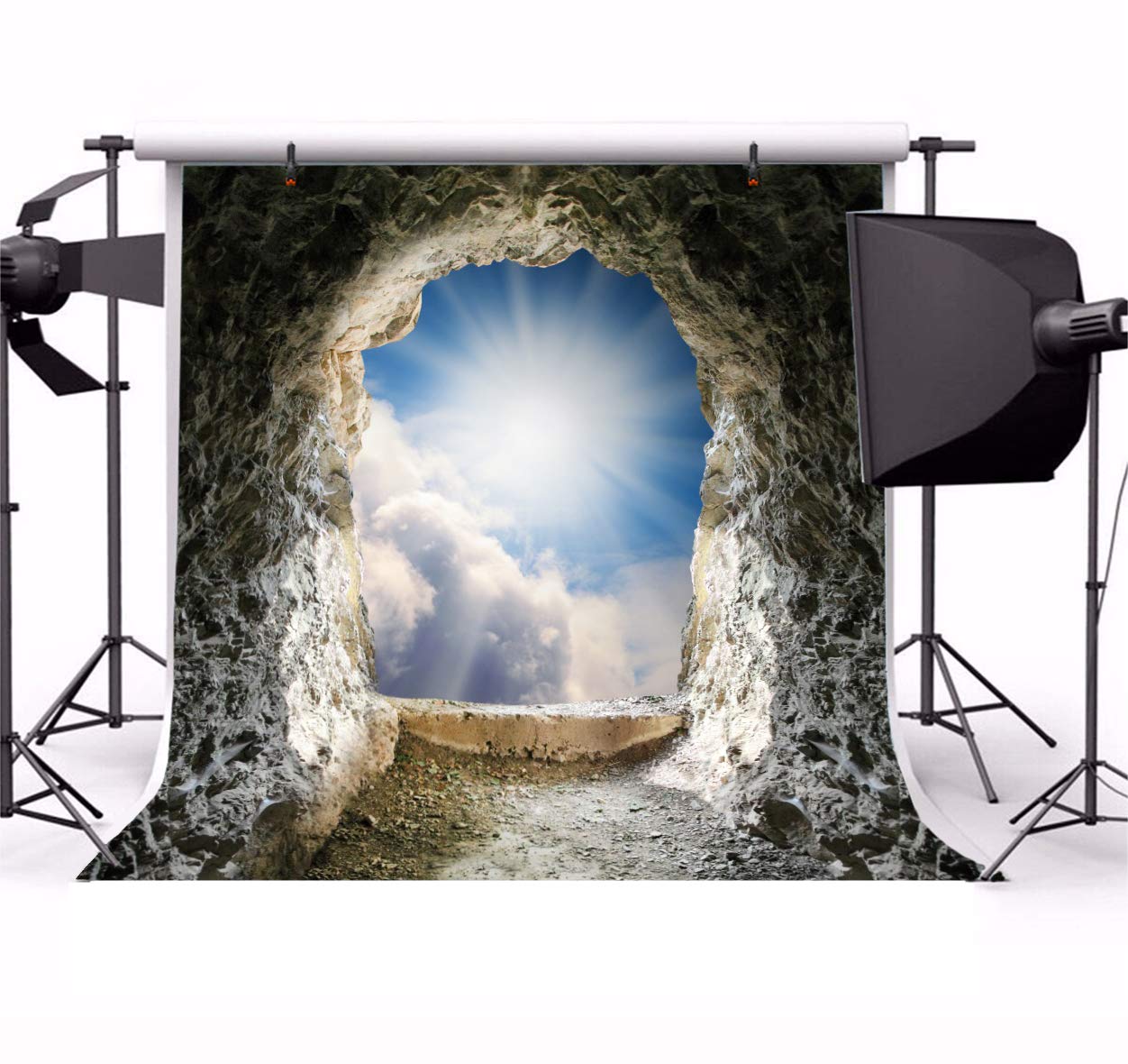 Buy Leowefowa Resurrection of Jesus Christ Backdrop 10x10ft Empty Tomb ...