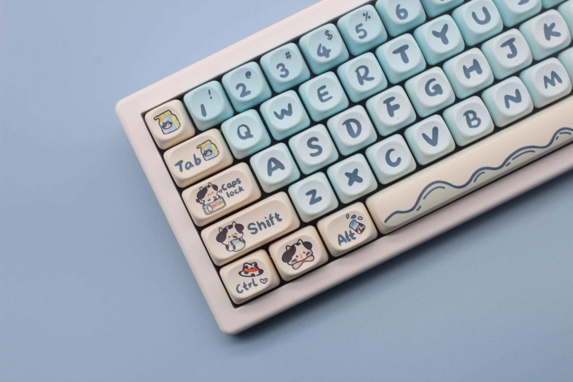 Snapklik.com : Cmokifuly MOA Profile Keycaps,Cute Keycaps Cow Custom ...