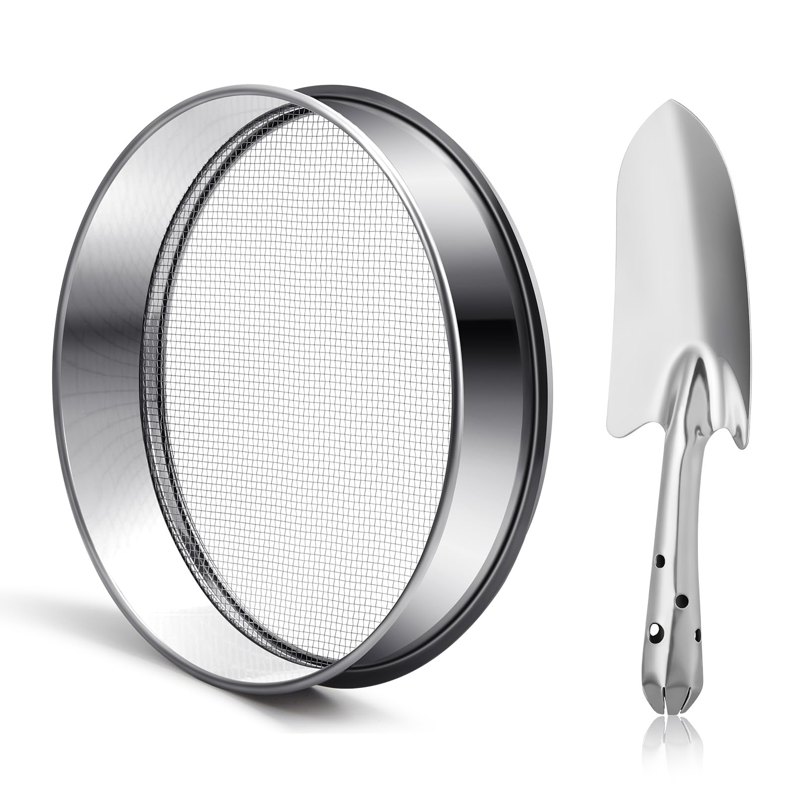 Amazon.com : Hushee Soil Sieve with Shovel Set 10" Sifting Pan ...
