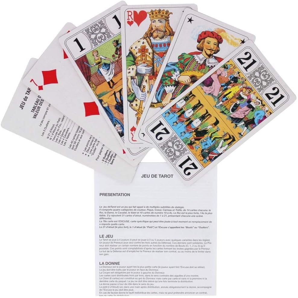 Jeu de tarot 78 cartes plastifiées avec NOTICE DE JEU : Amazon.fr: Jeux ...