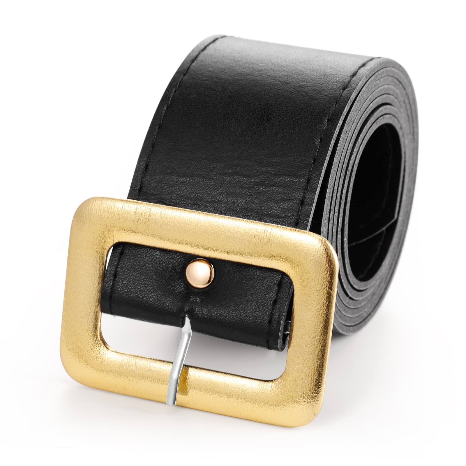 Santa Belt Pirate Belt Black Santa Claus Belt with Gold Buckle for ...