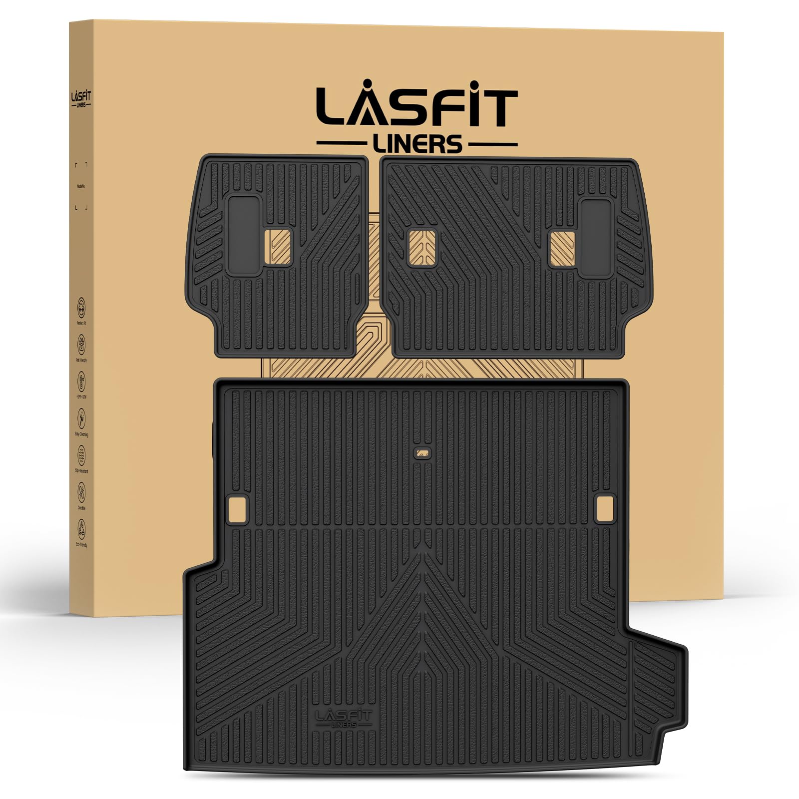 Lasfit Cargo Mat And Backrest Mats For Toyota 2025 4runner | Desertcart ...