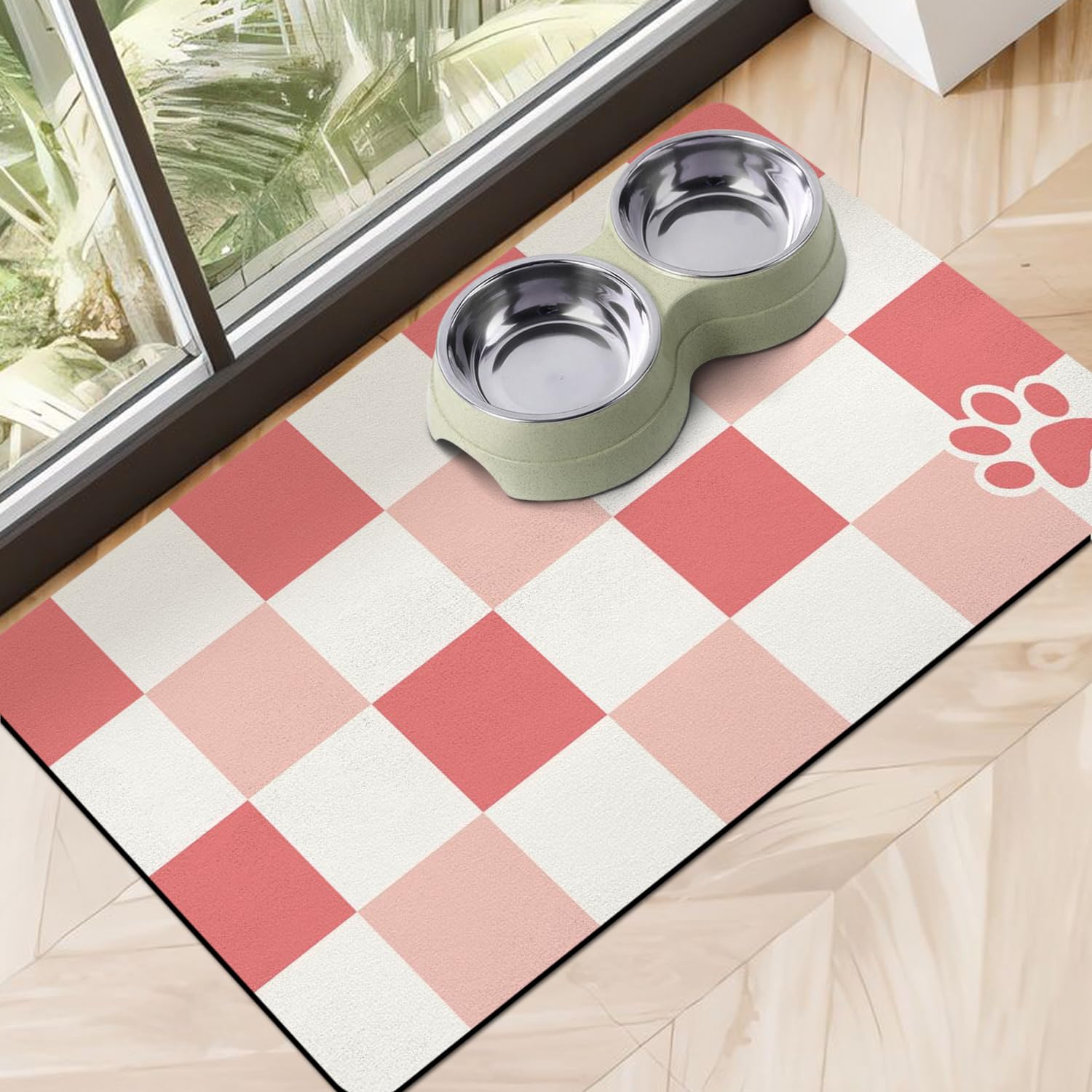 Amazon.com: Dog Food Mats for Floors, Absorbent Quick Dry Pet Cat Food ...