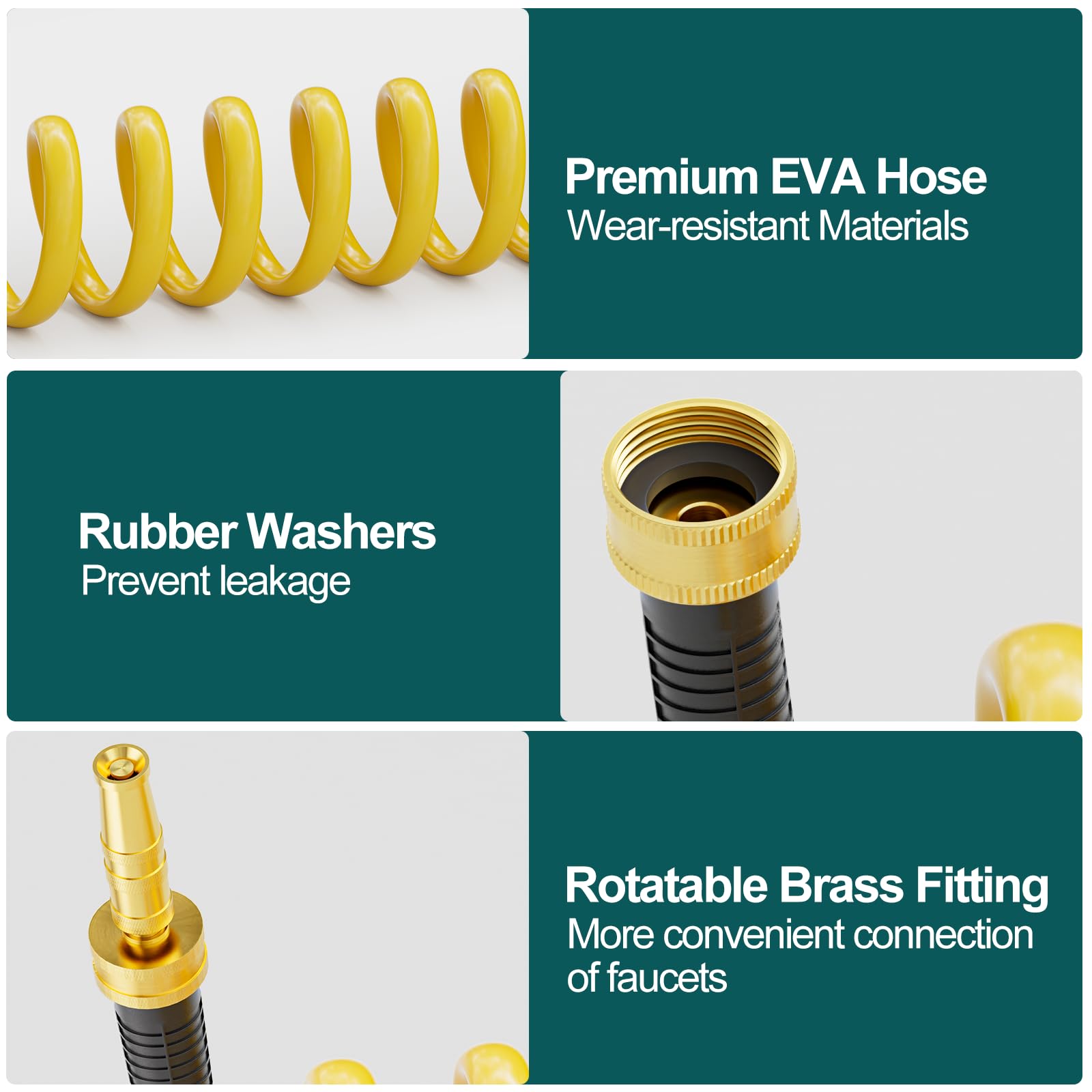 Snapklik.com : SPECILITE 1/2" Large Flow Coil Garden Hose 50 FT