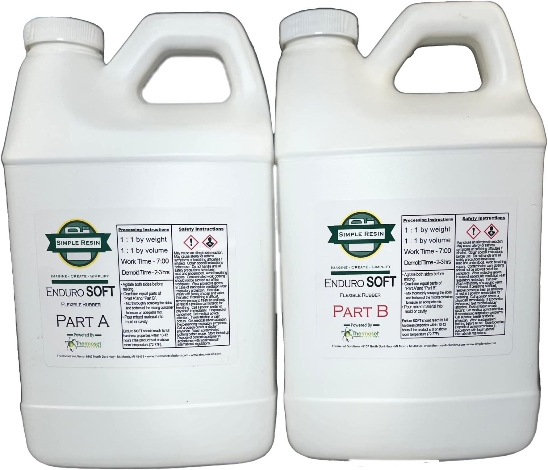 Amazon.com: Simple Resin Enduro Soft - 2 Part Liquid Polyurethane ...