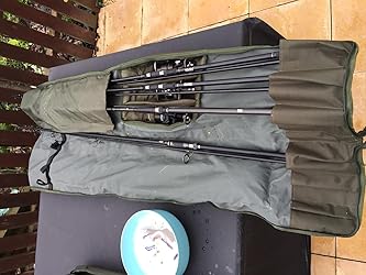 Carp Fishing Tackle Rod Holdall Bag For 12 Foot Rods : Amazon.co.uk ...