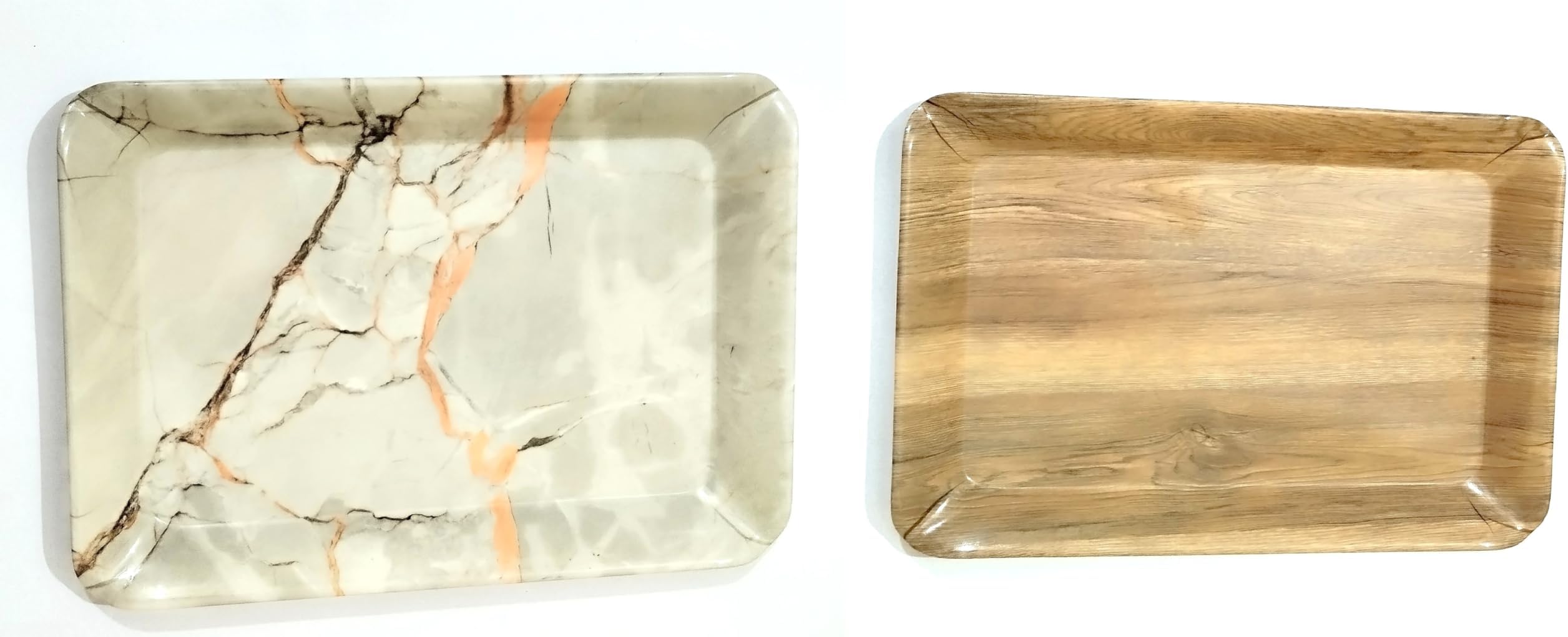 The Home Market Small Tray Set of 4 Pcs Assorted for Snacks Tea Coffee ...