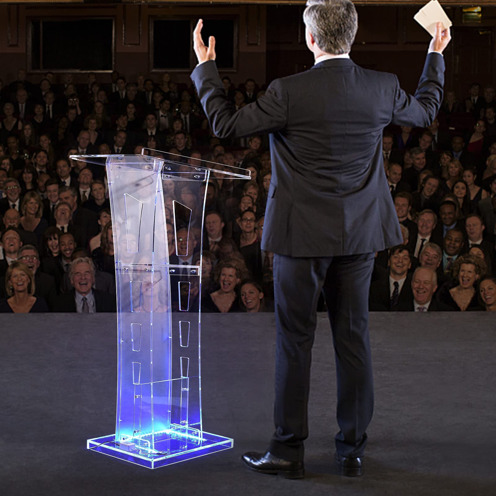 LIBOOI Pulpits for Churches, Acrylic Podium Stand Lectern Reception ...