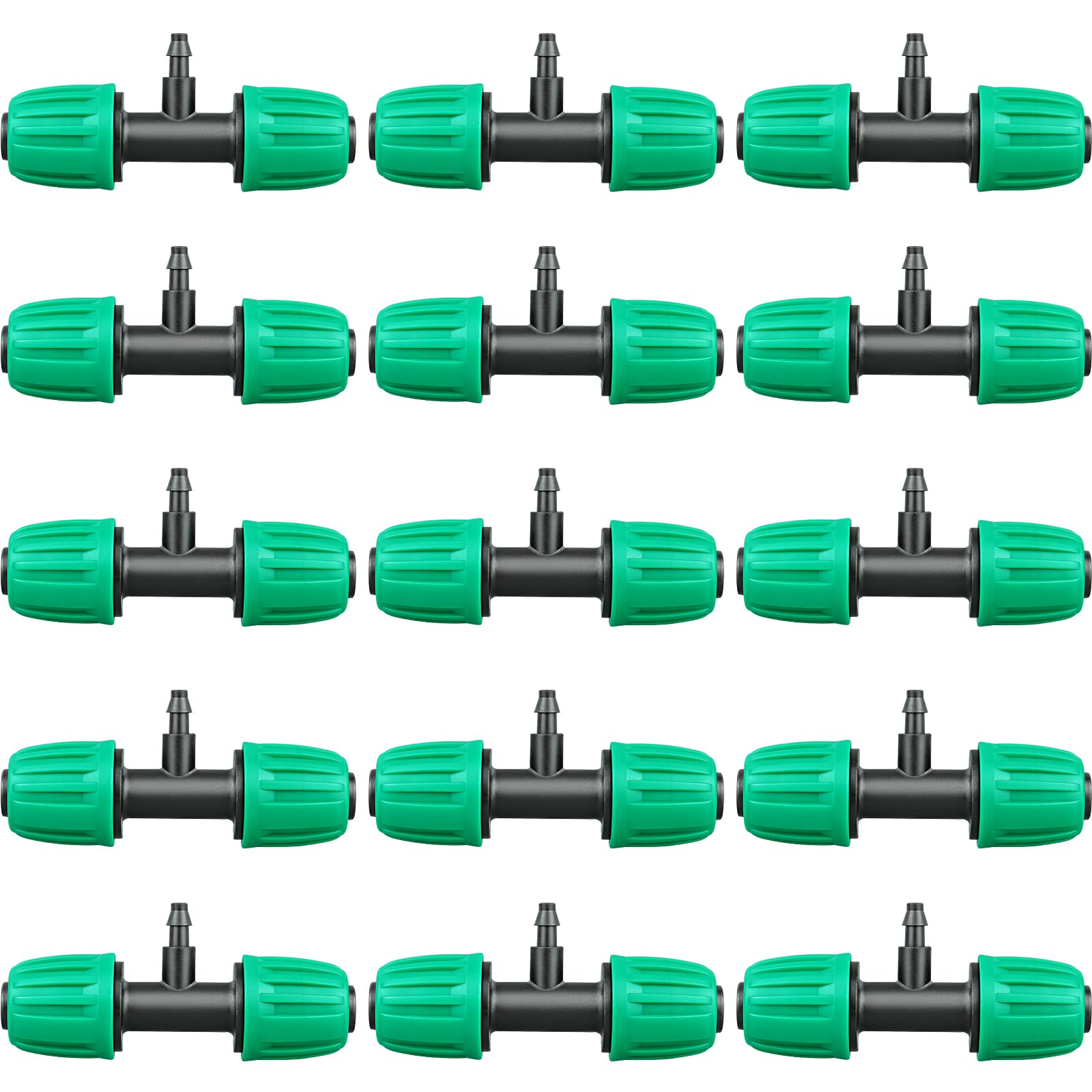 Amazon.com : JAYEE Drip Irrigation Fittings, 15 Pcs Lock Barbed Tee for ...