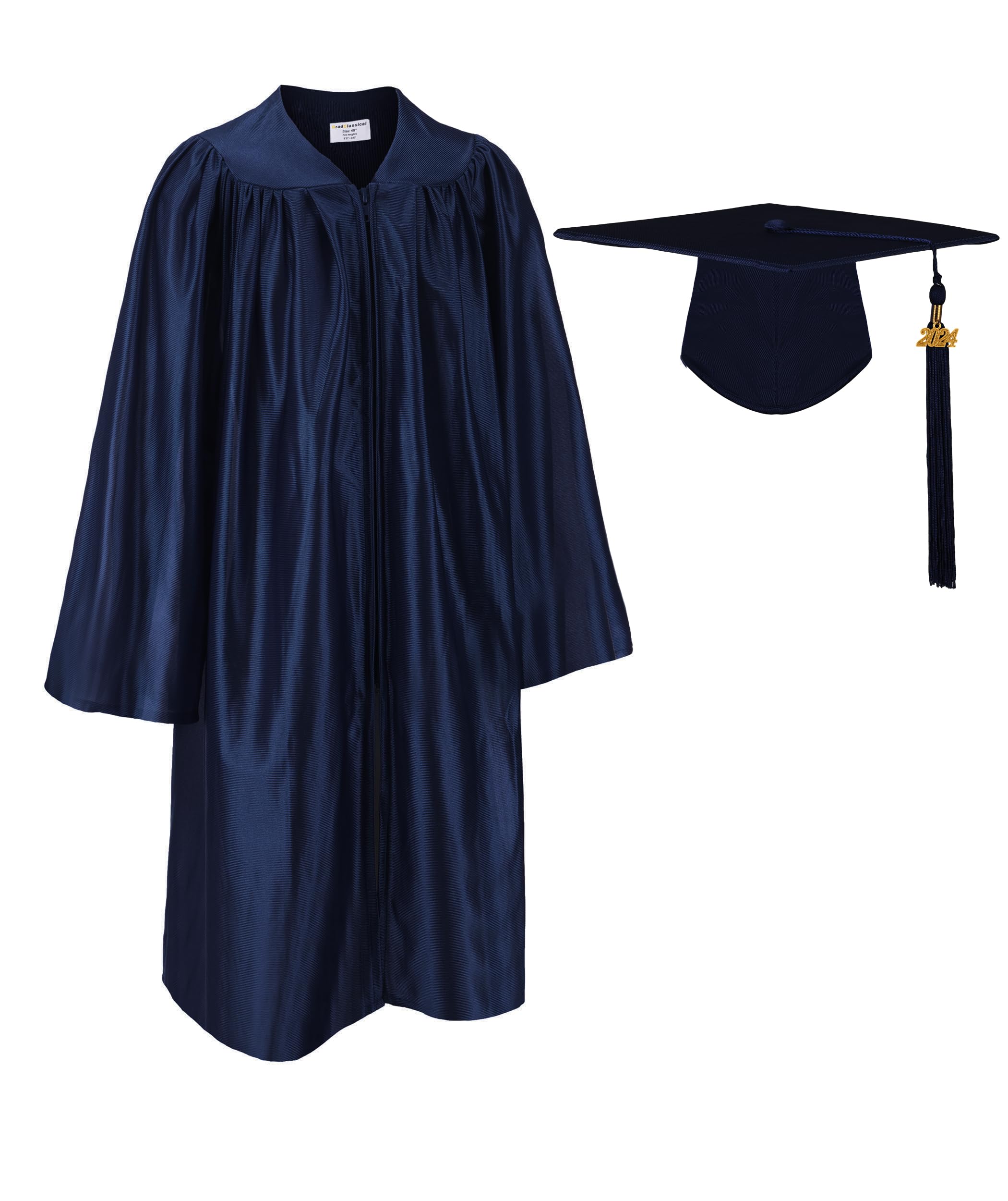Snapklik.com : GradClassical Unisex Shiny Graduation Gown Cap Tassel ...