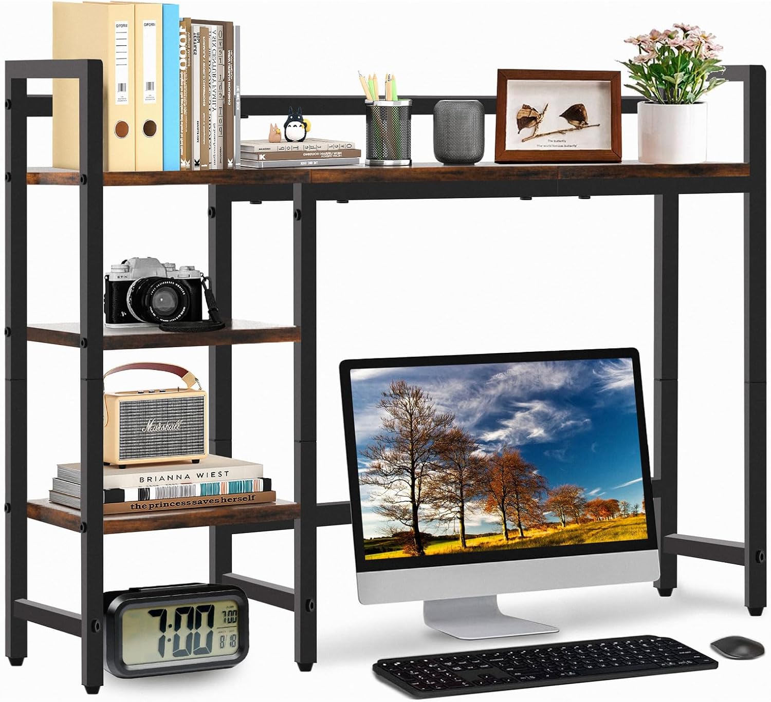 Amazon.com: GYXZ Desktop Shelf, 45'' Desktop Organizer Shelf for ...