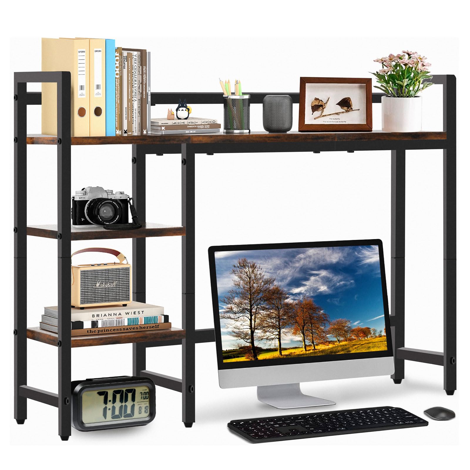 Amazon.com: GYXZ Desktop Shelf, 45'' Desktop Organizer Shelf for ...