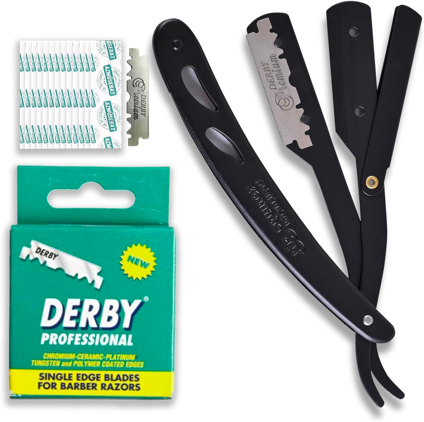 Amazon.com: Equinox Professional Straight Edge Razor with 100 Single ...