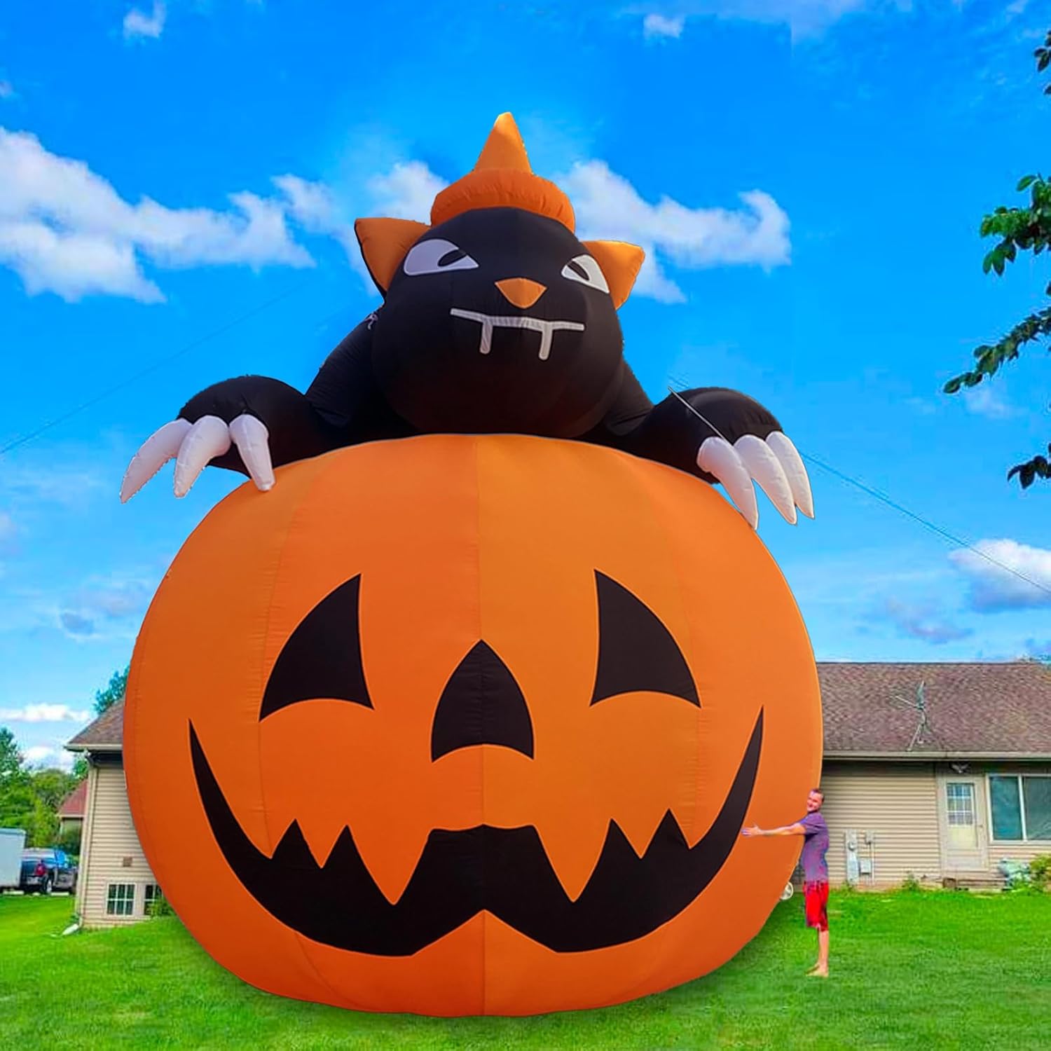 Amazon.com: LVAOSTT 26FT Giant Halloween Inflatables Pumpkins with ...