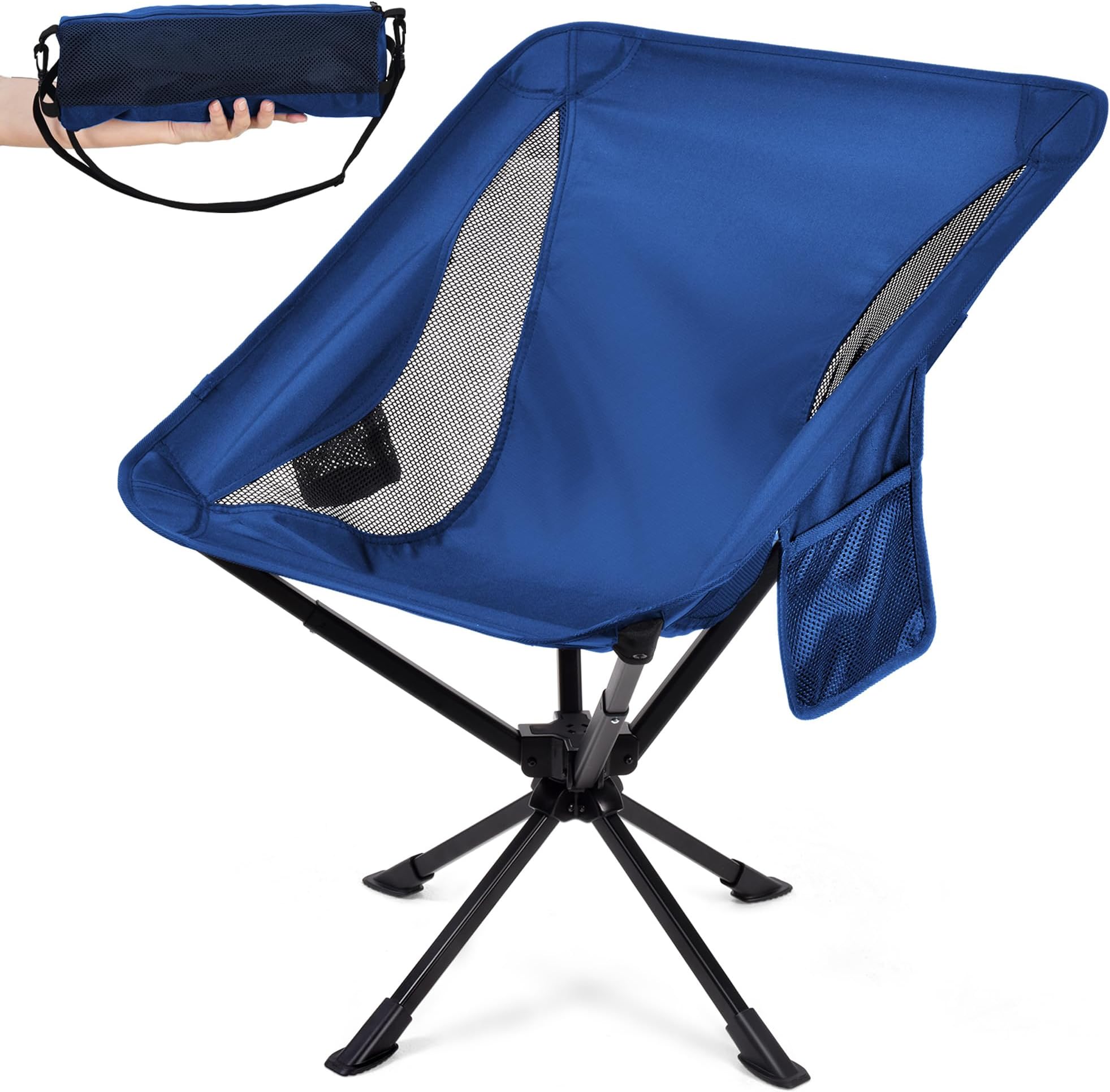 Amazon.com: Docusvect Swivel Portable Camping Chair for Adults, Fast ...