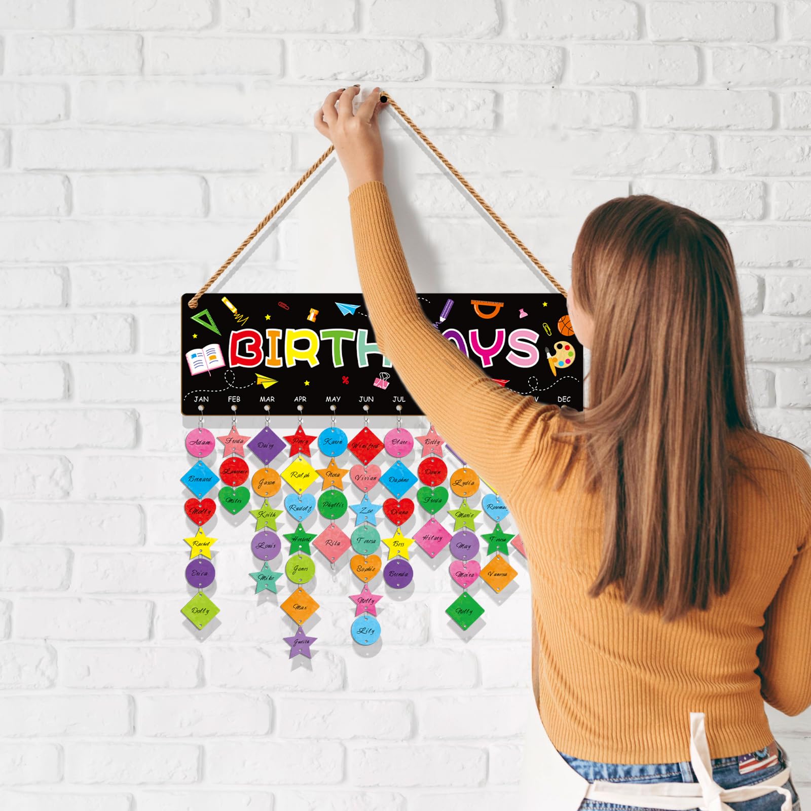 Snapklik.com : MoShining Colorful Birthday Calendar Wall Hanging Decor ...