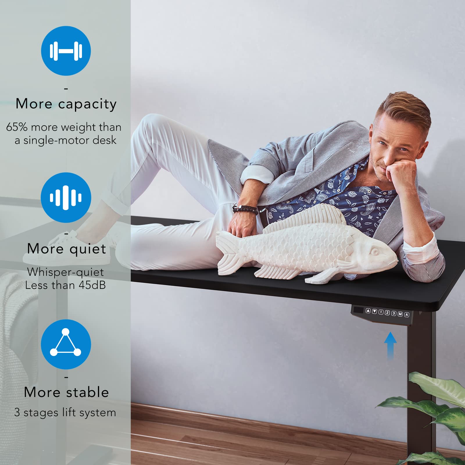 Snapklik.com : FLEXISPOT Pro 3 Stages Dual Motor Electric Standing Desk ...