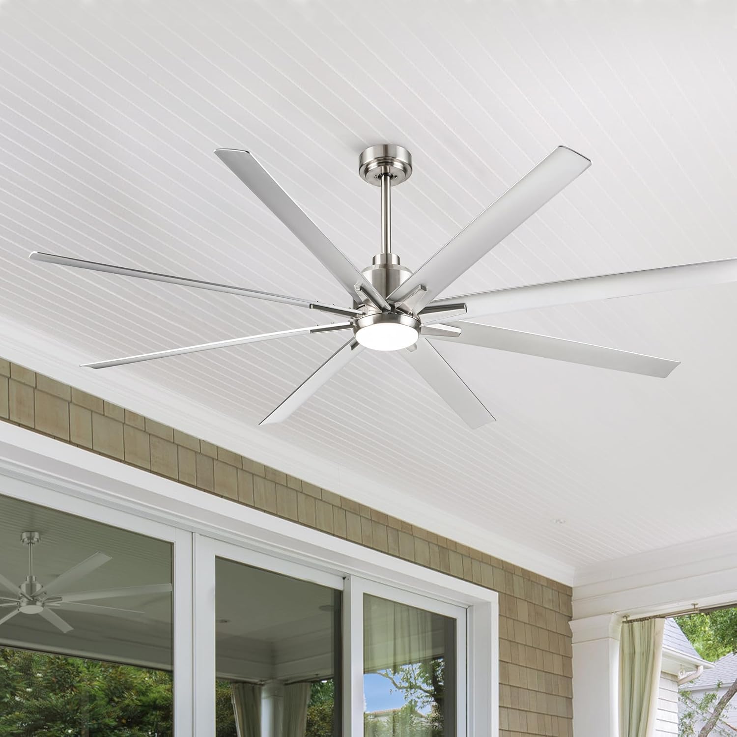 SPOFLYINN 72 Inch Ceiling Fan Industrial Ceiling Fan with 3 Light Color ...