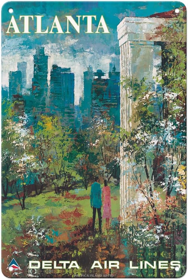 Amazon.com: Pacifica Island Art Atlanta Georgia - Delta Air Lines ...