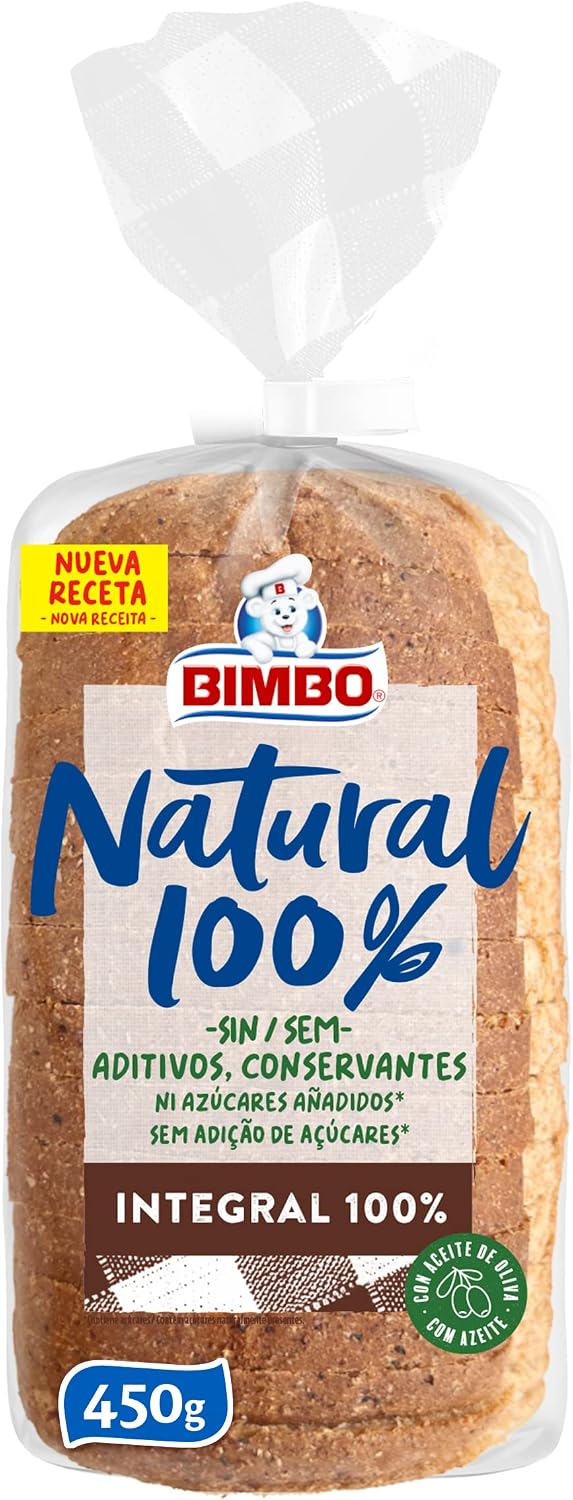 Bimbo - Pan de molde Integral con Corteza Natural 100%, sin Aditivos ...