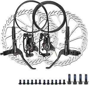 Mountain Bike Hydraulic Brake Set 2-Pistons MTB Hydraulic Disc Brakes ...