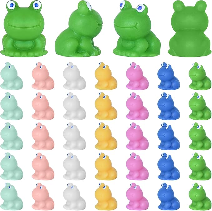 Amazon.com: Yuronam 50 PCS Mini Frogs Garden Decor Tiny Plastic Frogs ...