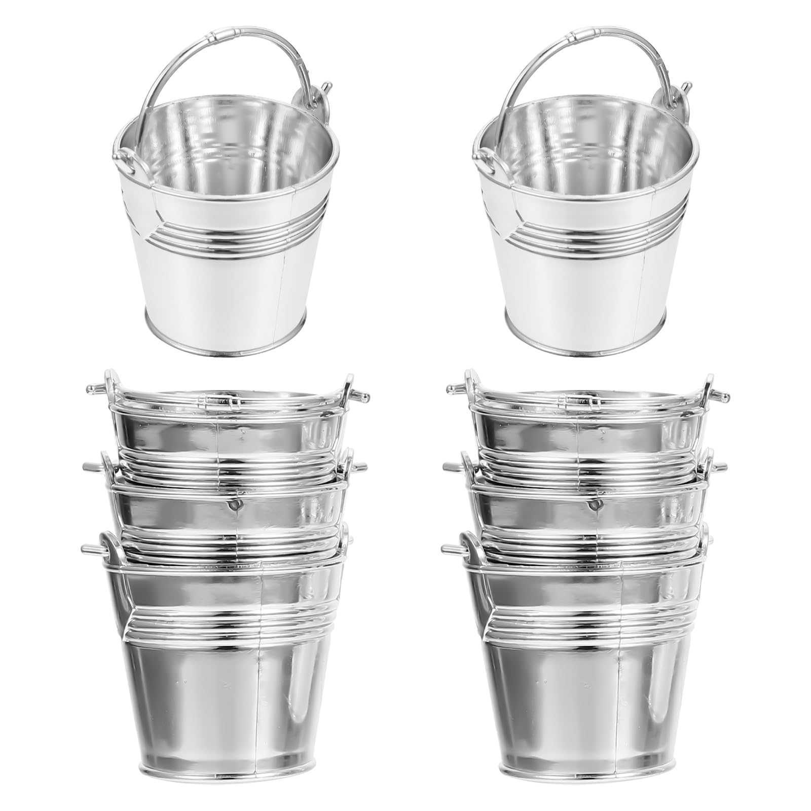 DOITOOL 10 Pcs Small Bucket with Handle, 3 Inch Mini Buckets for Party ...