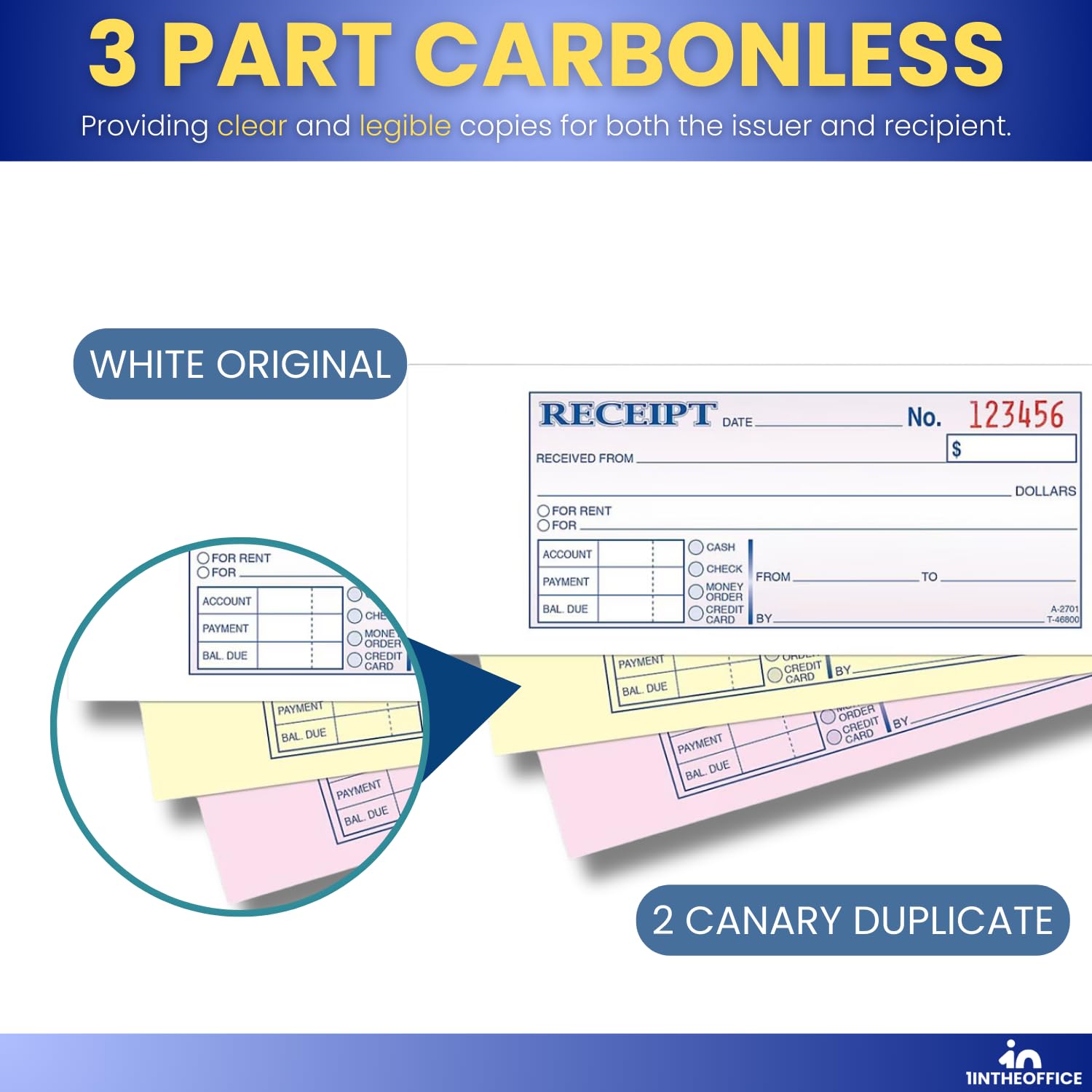 Small Business Receipt Book 12-Pack Pocket Receipt Books - 2-Part ...