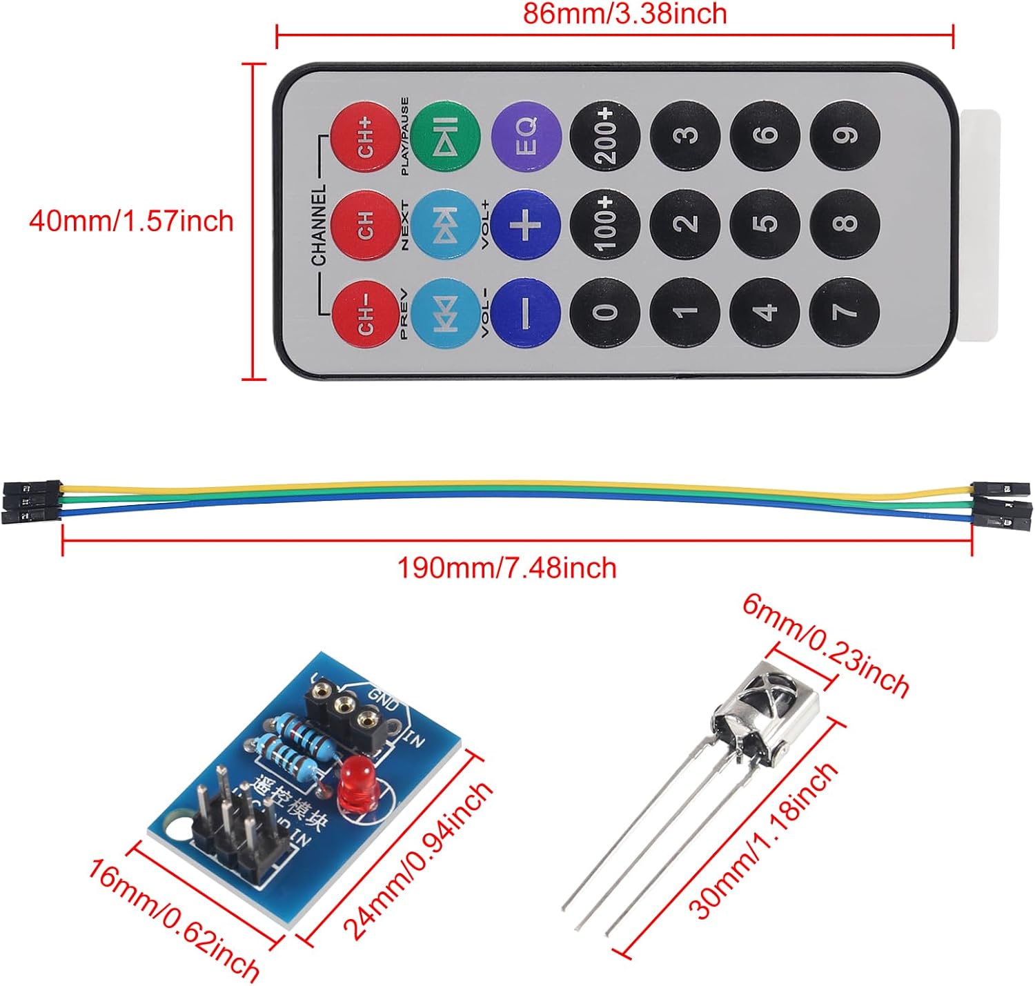 Shutao HX1838 Infrared Remote Control Module and Receiver Kit User Manual