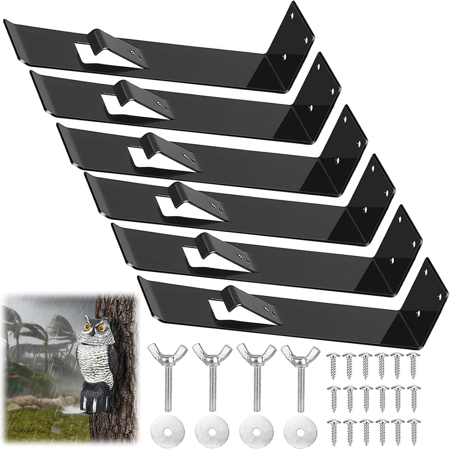 Amazon.com: HZCGJMY 6 Pack Owl Mounting Bracket – Metal Bracket with ...