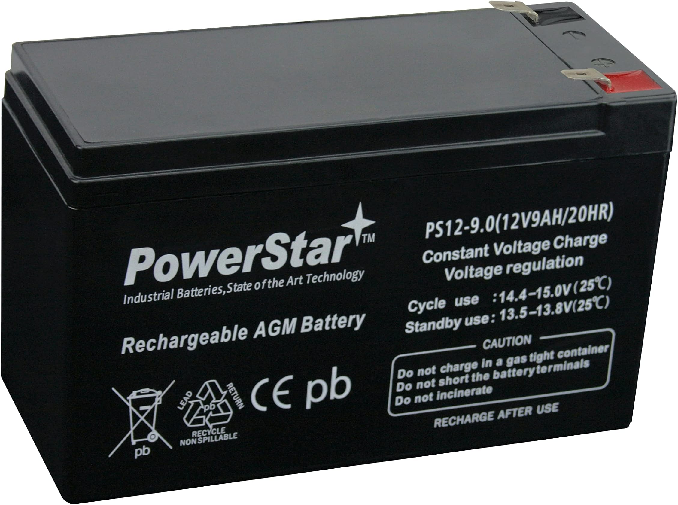 Amazon.com: B&B HR1234W 12V 9Ah Sealed Lead Acid Replacement Battery ...