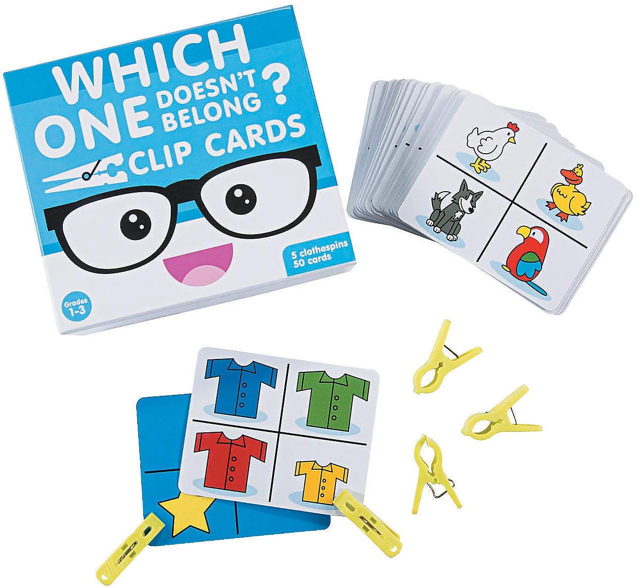 Amazon.com: Fun Express Which One Doesnt Belong? Clip Cards ...
