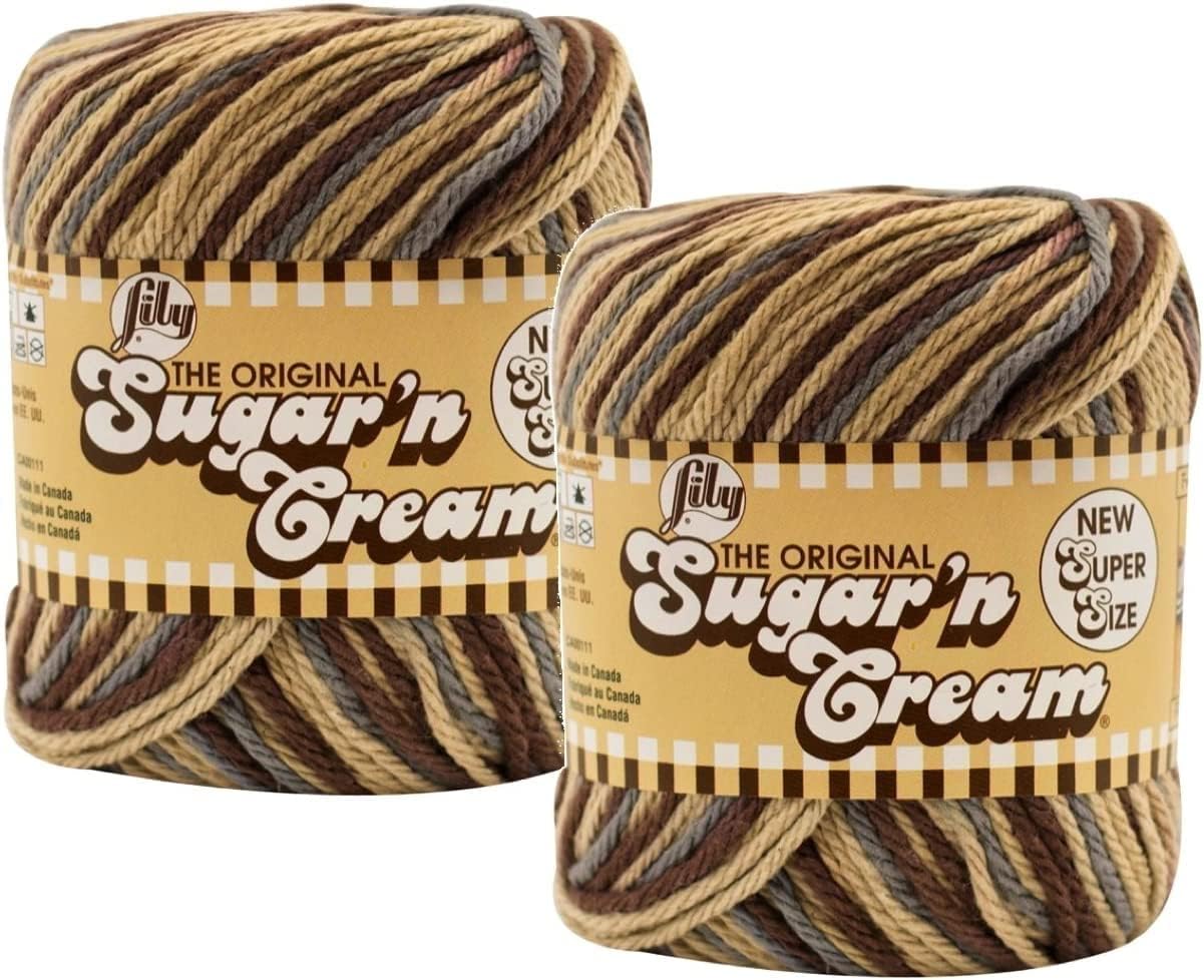 Amazon.com: Lily Sugar 'N Cream The Original Solid Yarn, 2.5oz, Medium ...