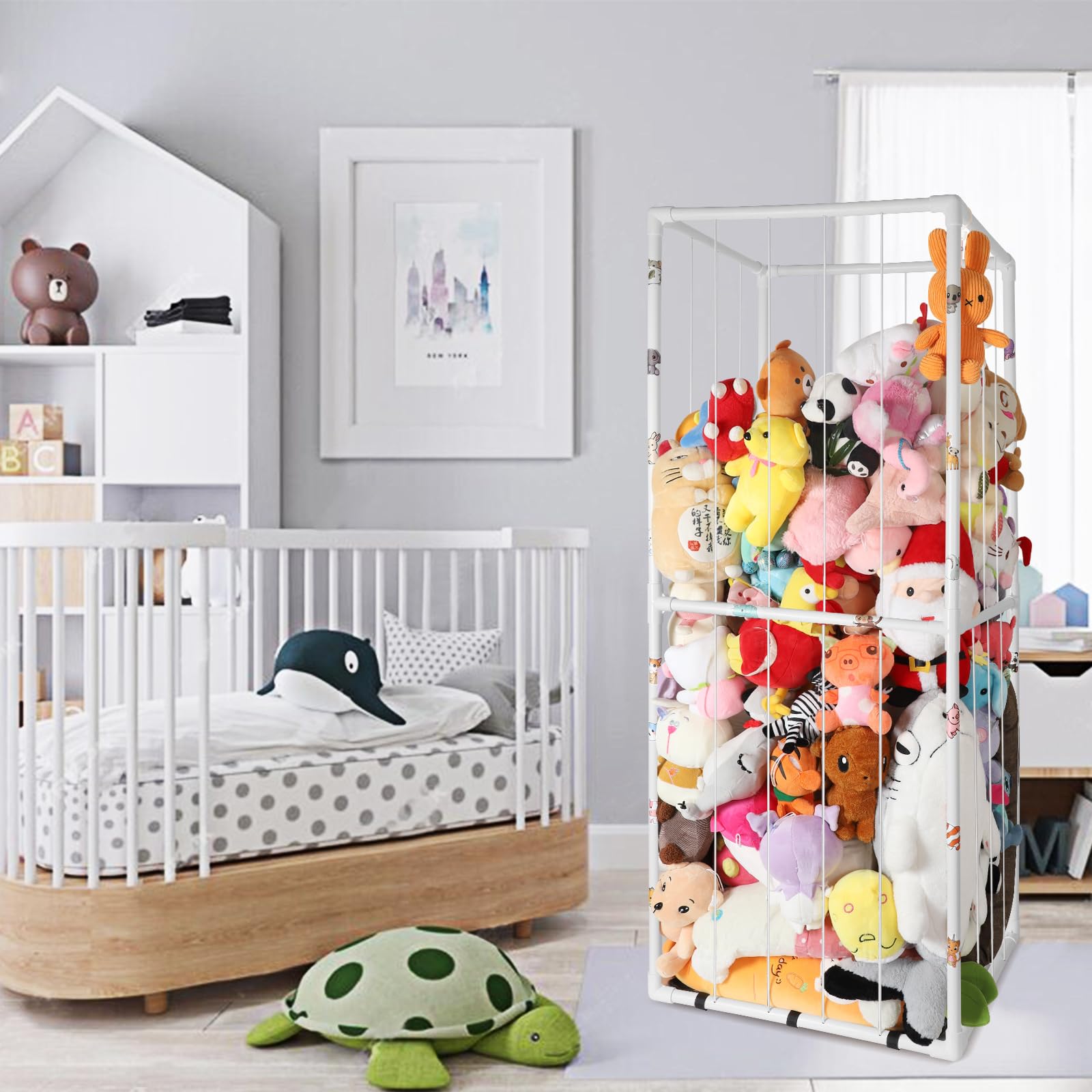 Aichozo Extra Large Stuffed Animal Storage for Corner Organizer,Premium ...